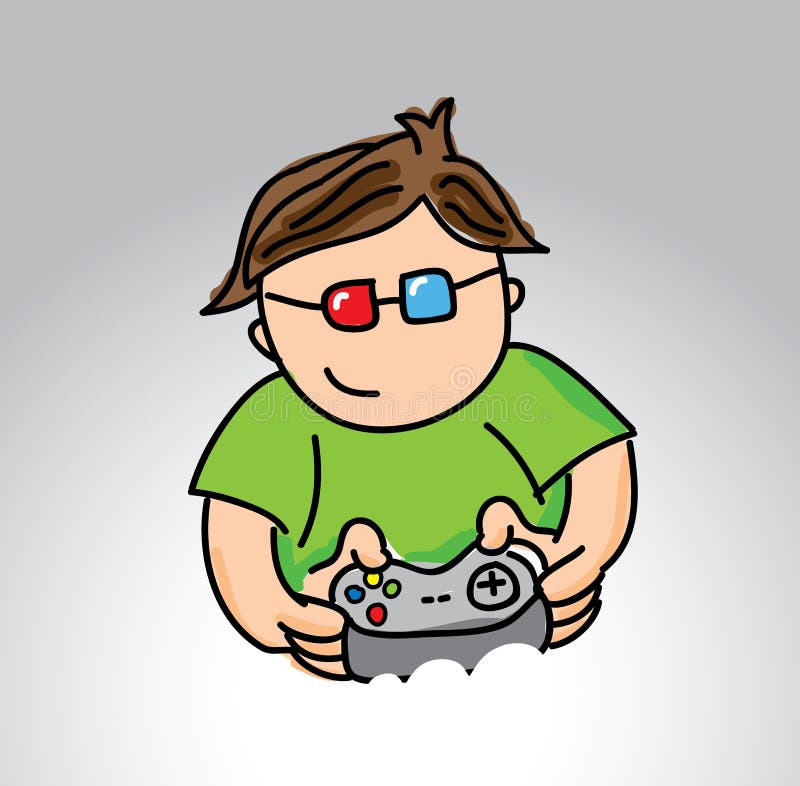 Croquis de Gamer illustration de vecteur. Illustration du illustration ...