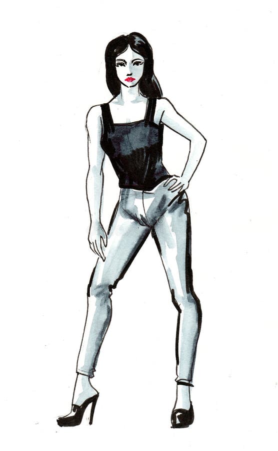 Croquis de mode illustration stock. Illustration du mode - 114591474