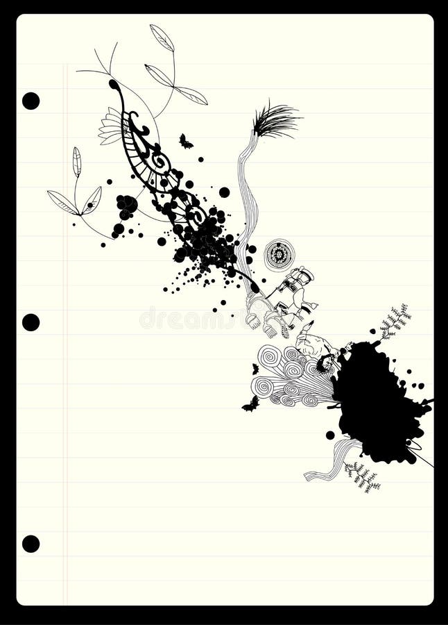 Croquis de papier de note illustration de vecteur. Illustration du ...