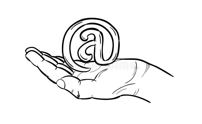 Croquis De La Signature D'e-mail Illustration de Vecteur - Illustration ...