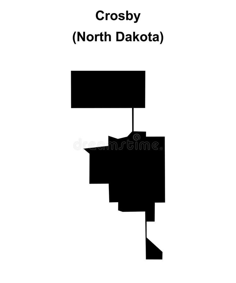 Crosby outline map stock vector. Illustration of shape - 387550288