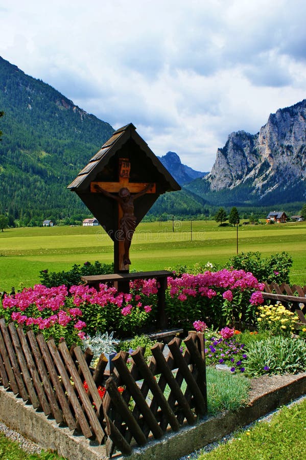 Cross stock image. Image of catholic, idyll, cross, austria - 16574363