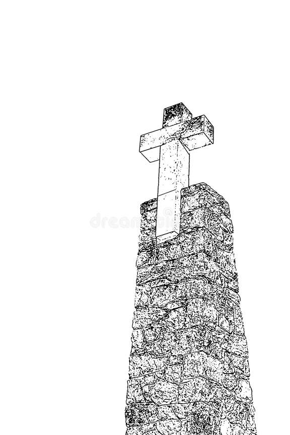 Stone Draw Cross Stock Illustrations – 338 Stone Draw Cross Stock ...