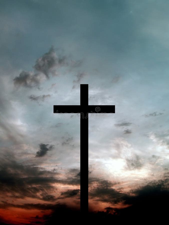 Cross stock image. Image of sunset, light, christianity - 995671