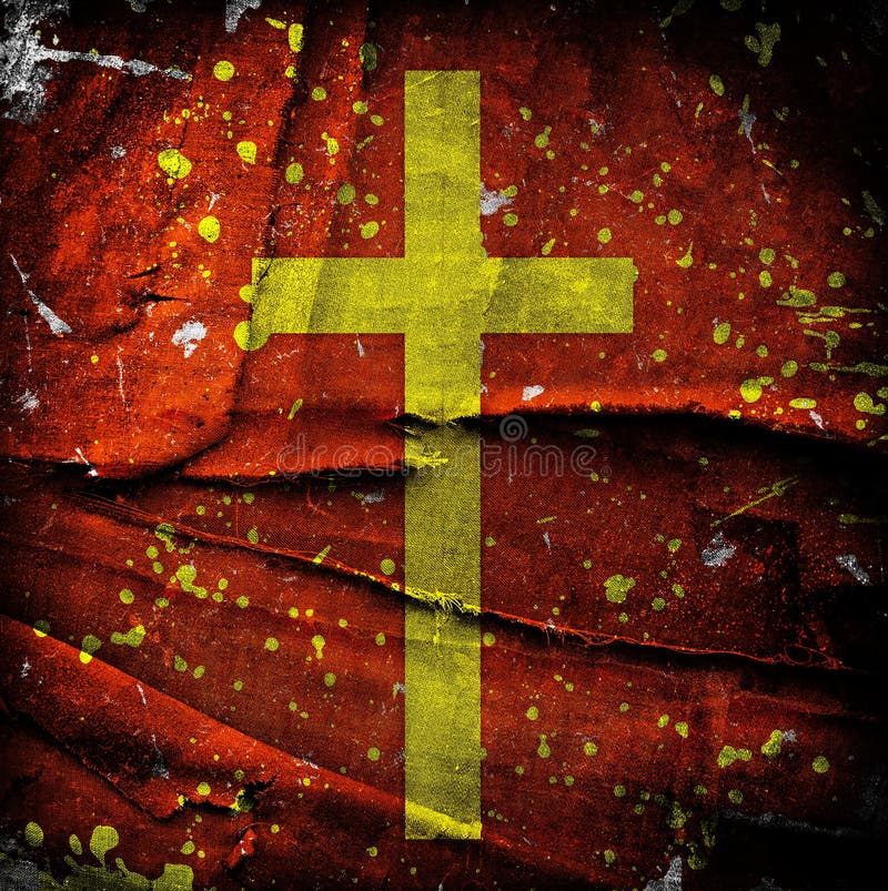 Cross on Abstract Grunge Background Stock Illustration - Illustration ...