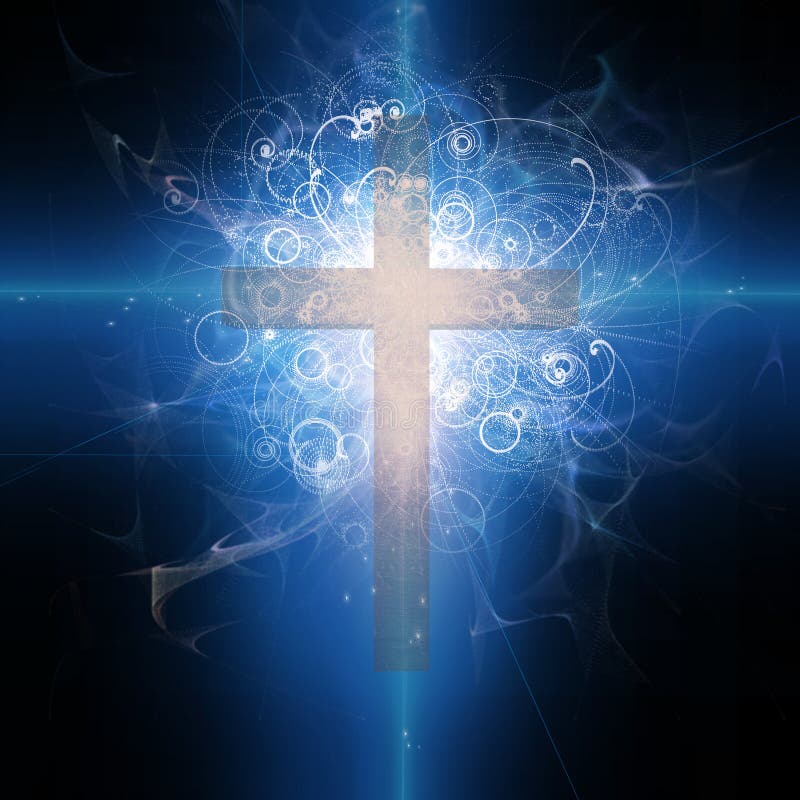 Cross on Abstract Background Stock Illustration - Illustration of cross ...