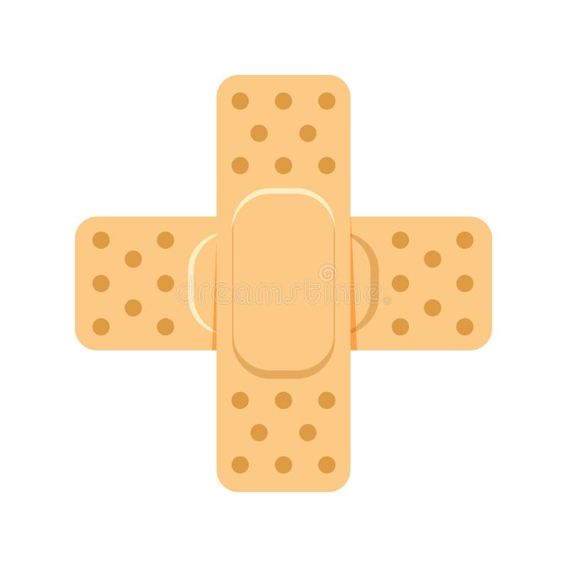 Cross Adhesive Medical Plaster Strip Bandage Stock Vector ...