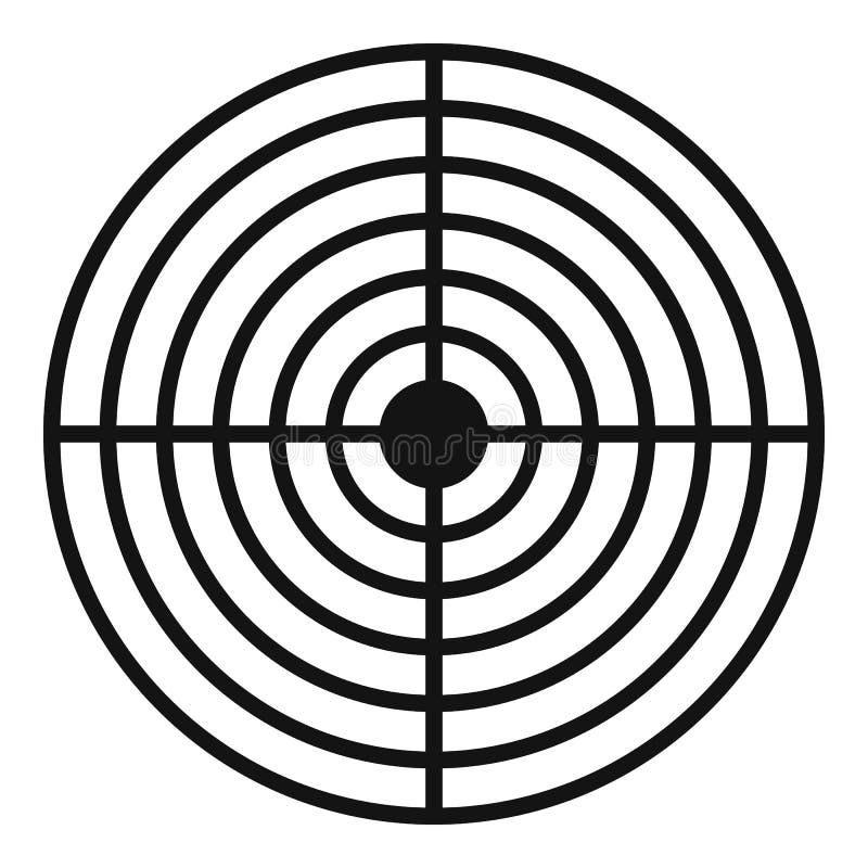 Cross Aim Target Icon, Simple Style Stock Vector - Illustration of ...