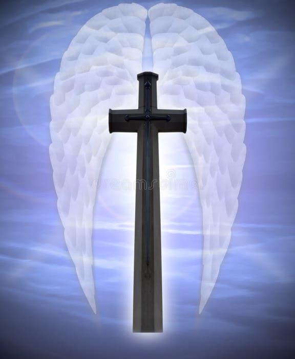 Angel Wings Cross Stock Illustrations – 1,326 Angel Wings Cross Stock ...