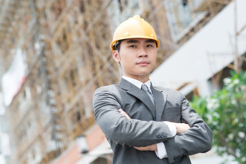Cross-armed portrait stock photo. Image of architect - 26884716