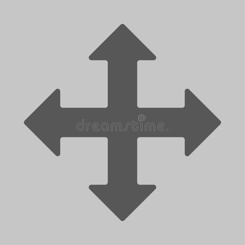 Four Arrows Inward Icon. Simple Illustration. Line Emblem. Navigation ...