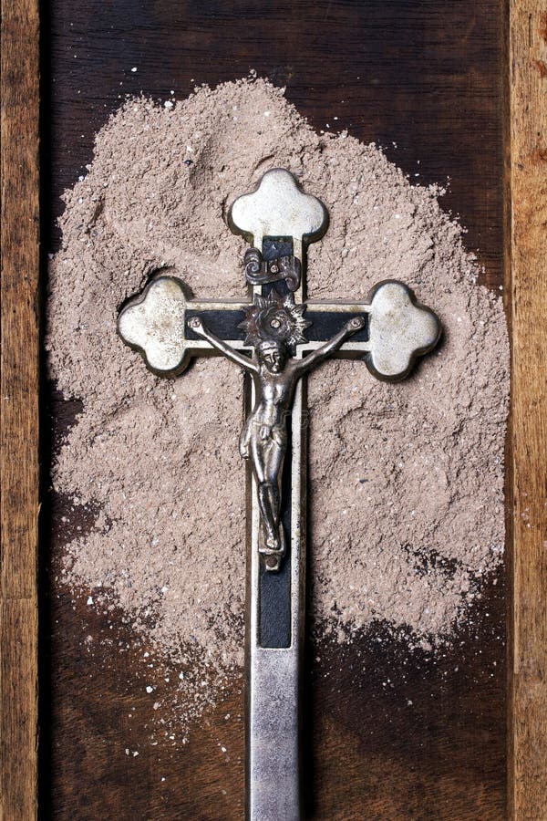 Cross and Ash - Ash Wednesday Stock Image - Image of prayer, belief ...