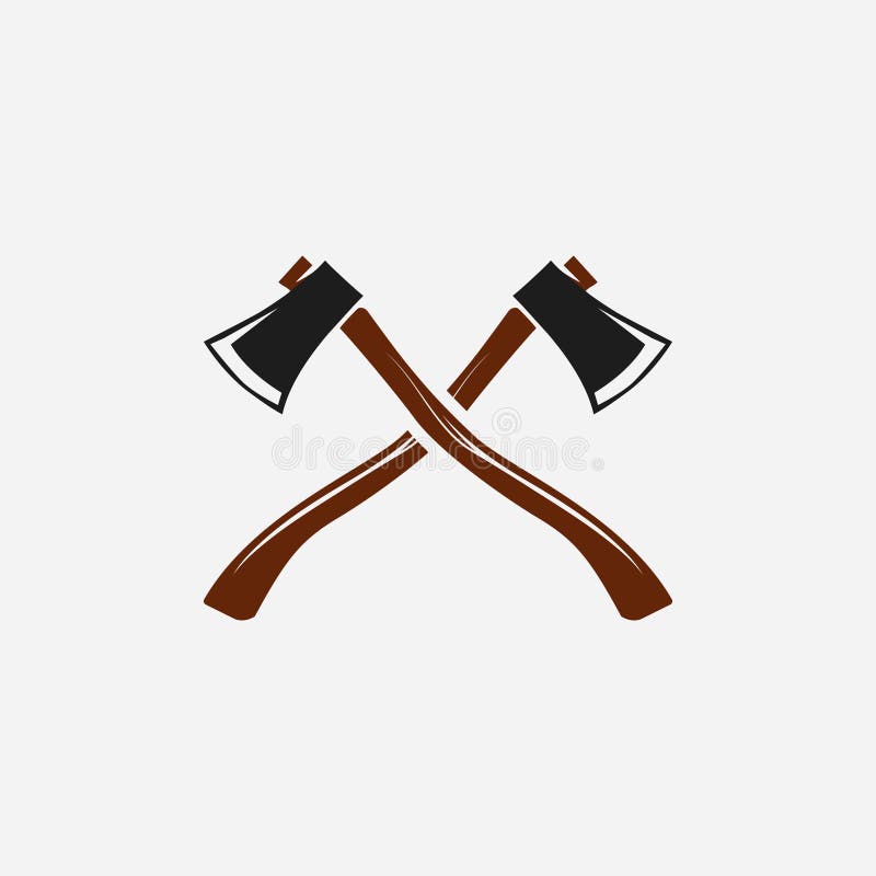 Cross Axe Symbol Logo Design Template Stock Vector - Illustration of ...