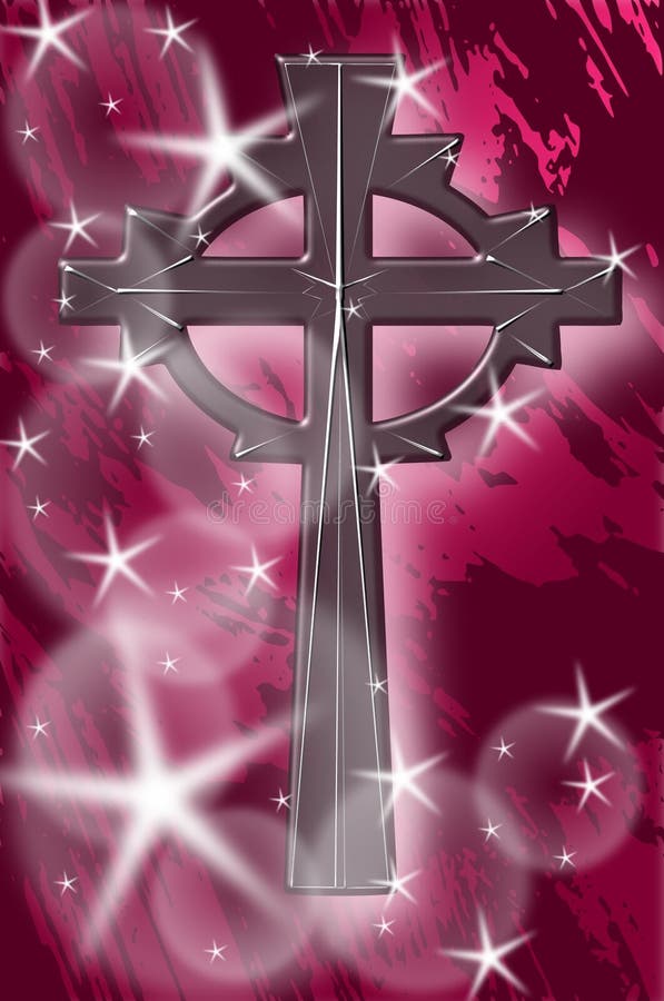 Cross on Abstract Background Stock Illustration - Illustration of ...