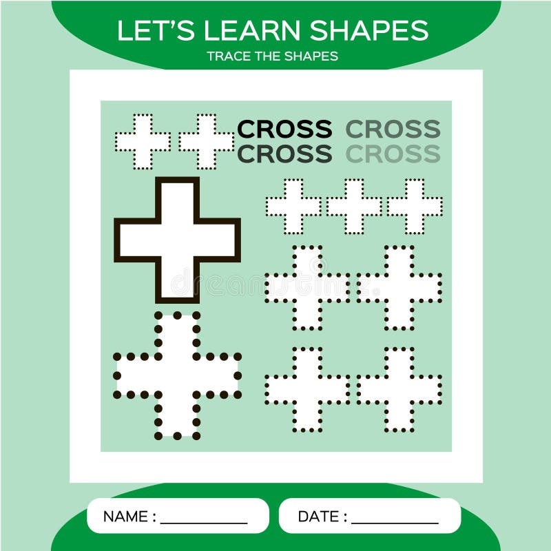 Learn Shapes. Oval. Handwriting Practice. Trace and Write. Educational Children Game Stock ...