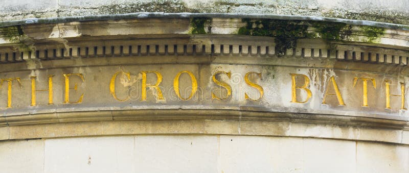 The Cross Bath Carved in the Stone Stock Photo - Image of field, toning ...