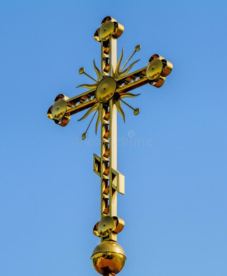 Cross on the bell tower stock photo. Image of life, christianity - 44772542