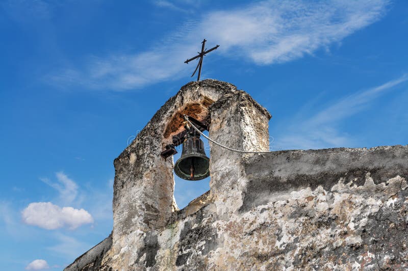 Cross and bell stock image. Image of spirituality, city - 85921701