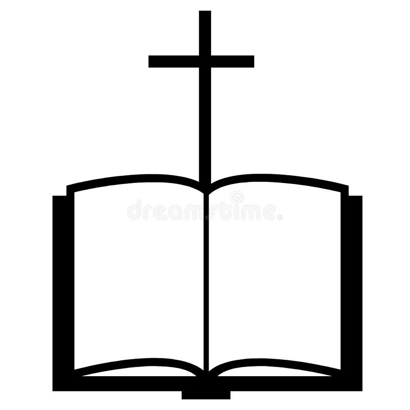 Opened Holy Bible stock vector. Illustration of glory - 14865187