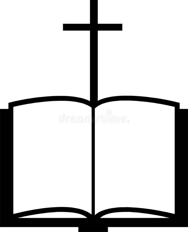 Open Bible with Cross and Rays of the Sun Stock Image - Illustration of ...