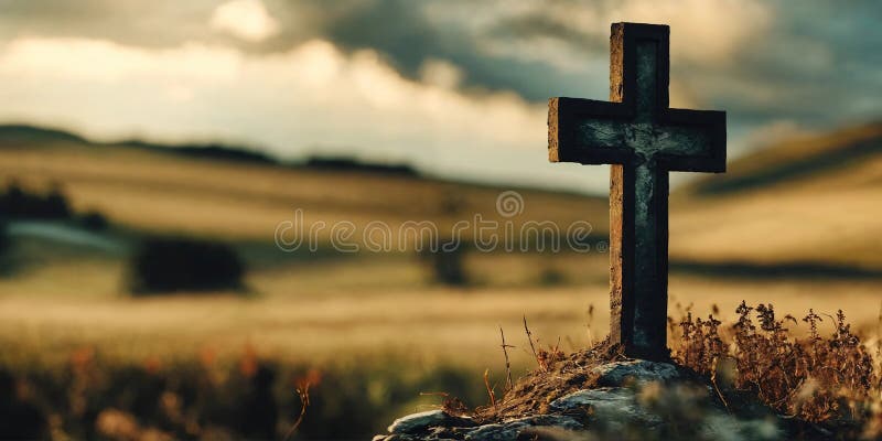 Cross in Biblical Places. Generative AI Stock Photo - Image of holy ...