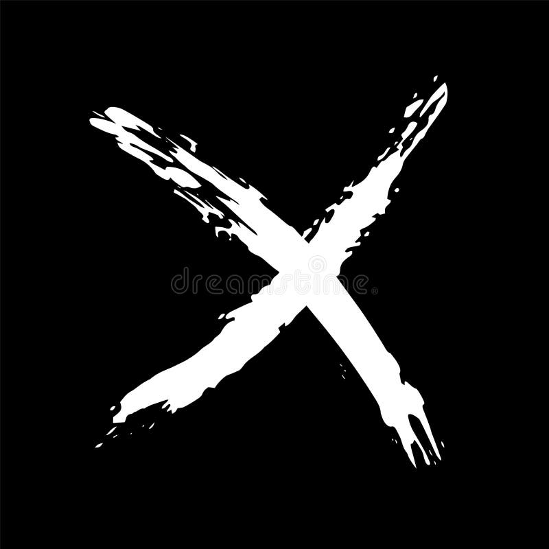 The Cross on a Black Background is Hand-drawn with a Brush. Prohibition ...