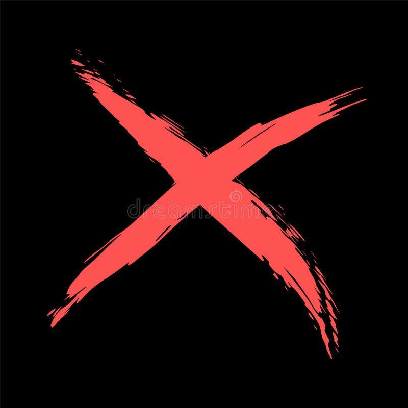 The Cross on a Black Background is Hand-drawn with a Brush. Prohibition ...