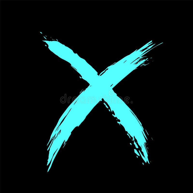 The Cross on a Black Background is Hand-drawn with a Brush. Prohibition ...