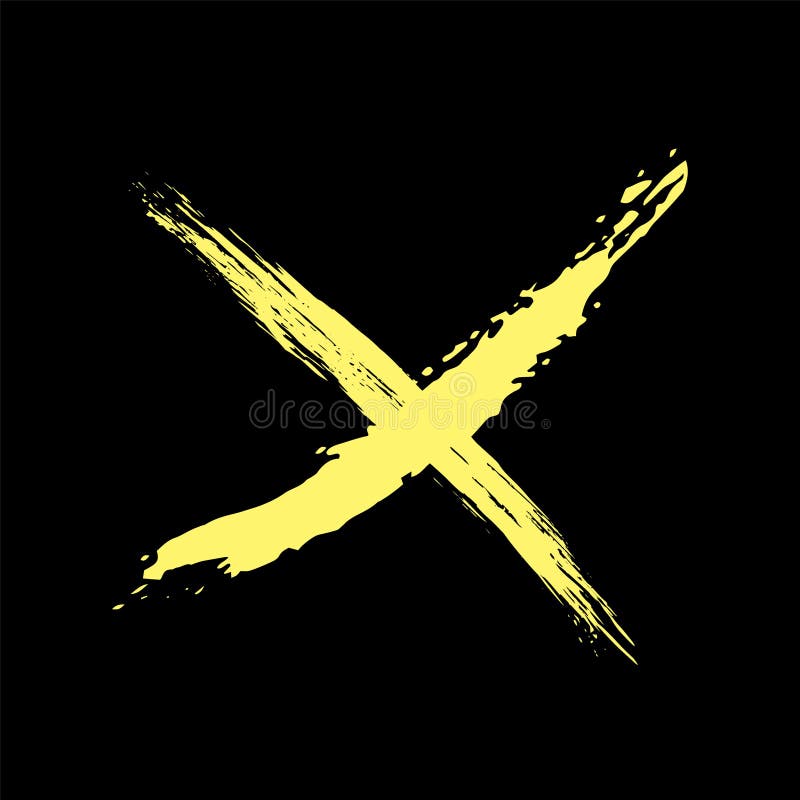 The Cross on a Black Background is Hand-drawn with a Brush. Prohibition ...