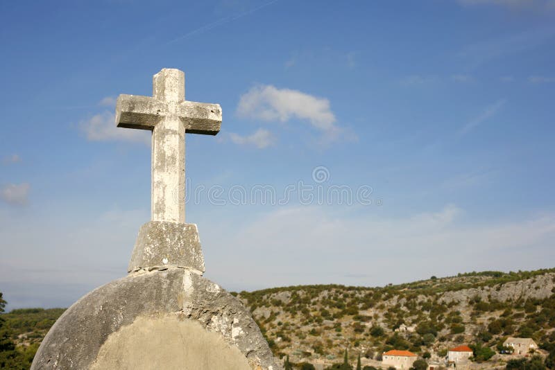 Cross on blue sky stock photo. Image of crucifiction, color - 7336436