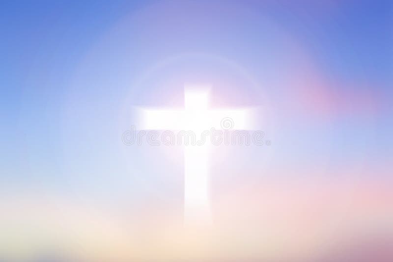 Cross on Blurred Sky Background Stock Image - Image of adam ...
