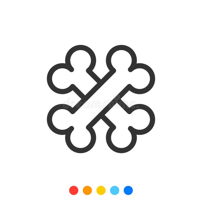 Cross Bone Icon,Vector and Illustration Stock Vector - Illustration of ...
