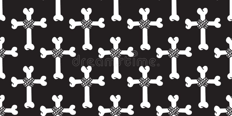 Cross Bone Seamless Pattern Halloween Christ Cross Wallpaper Background ...