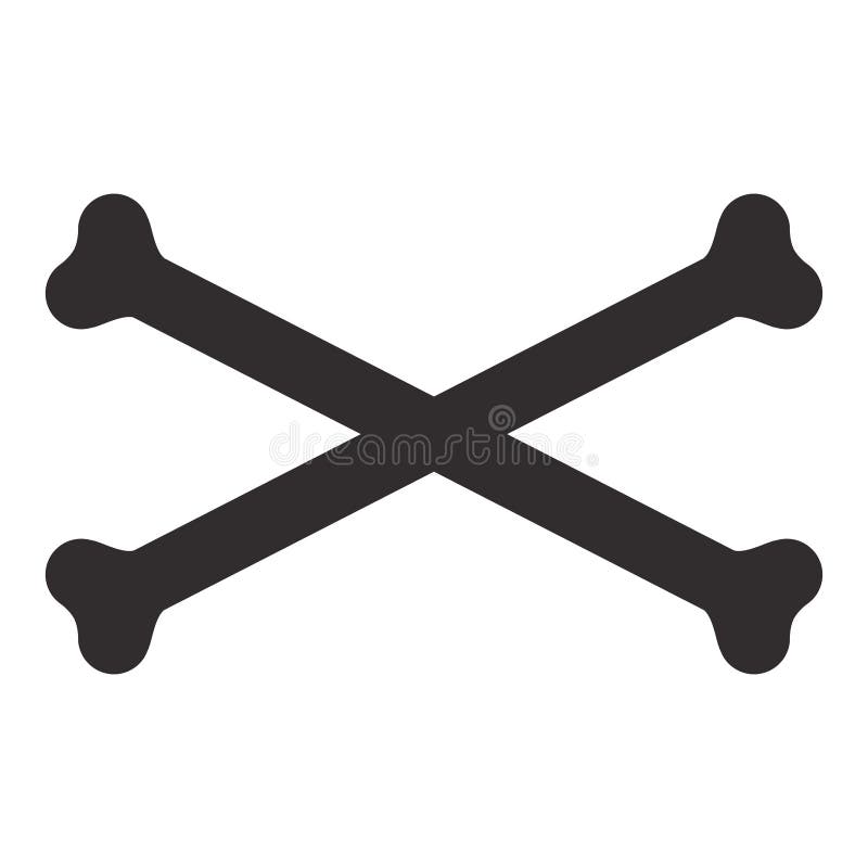 Cross bones icon stock vector. Illustration of crossbones - 80351521