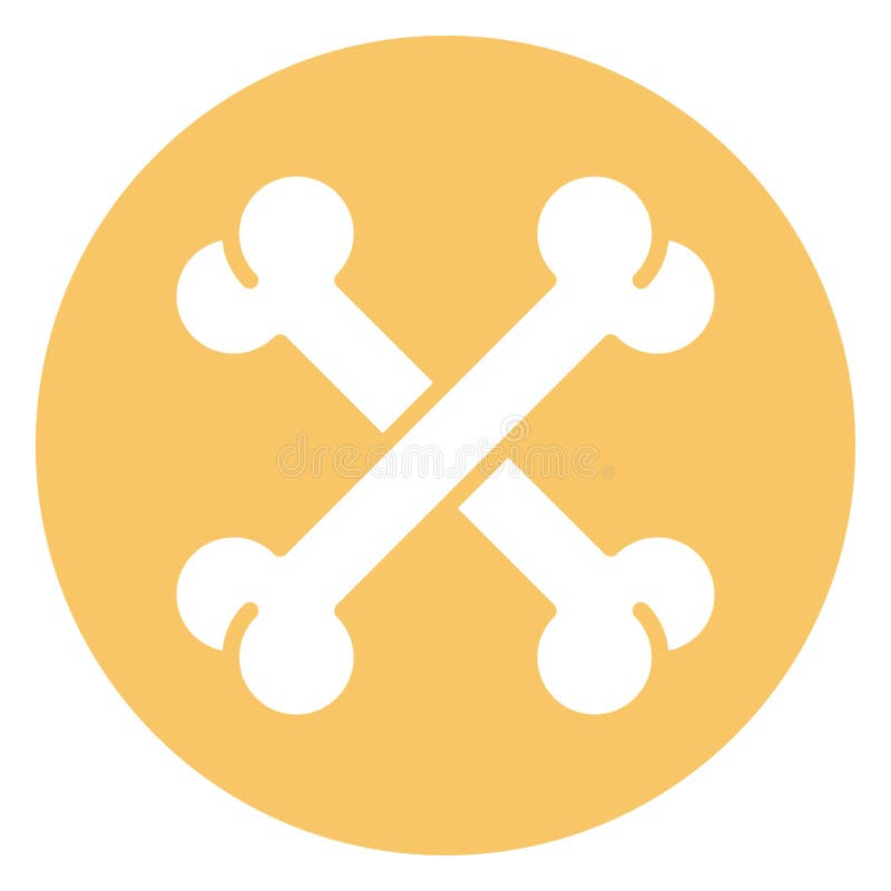 Cross Bones Isolated Vector Icon Which Can Easily Modify or Edit Stock ...