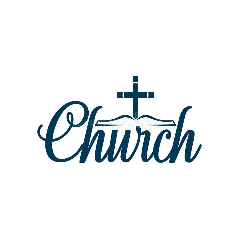 Cross with Book for Church Simple Unique Stock Vector - Illustration of ...