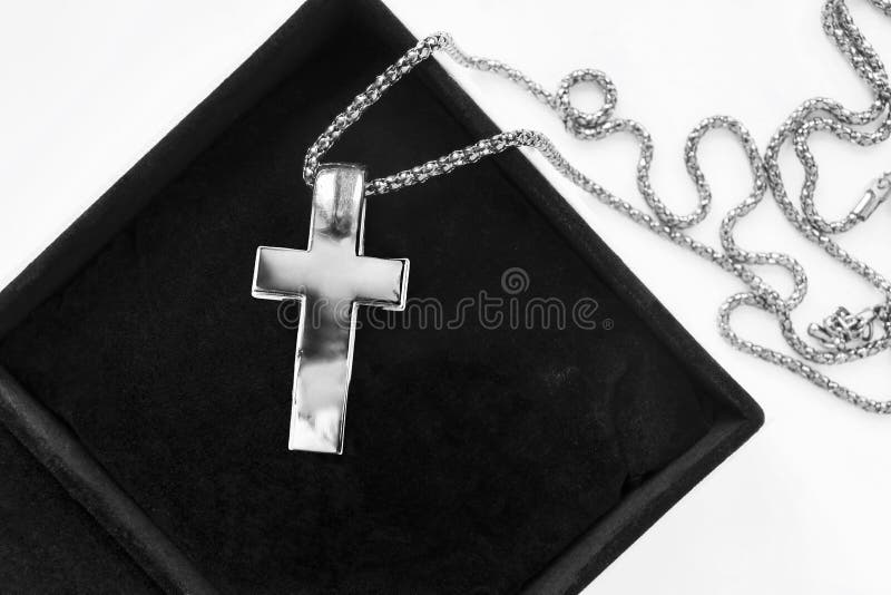 Cross in a box stock image. Image of concept, jewel, gift - 96257751