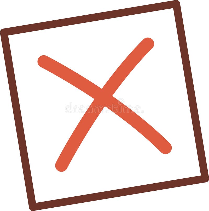 Cross Box Sign stock illustration. Illustration of right - 330638566