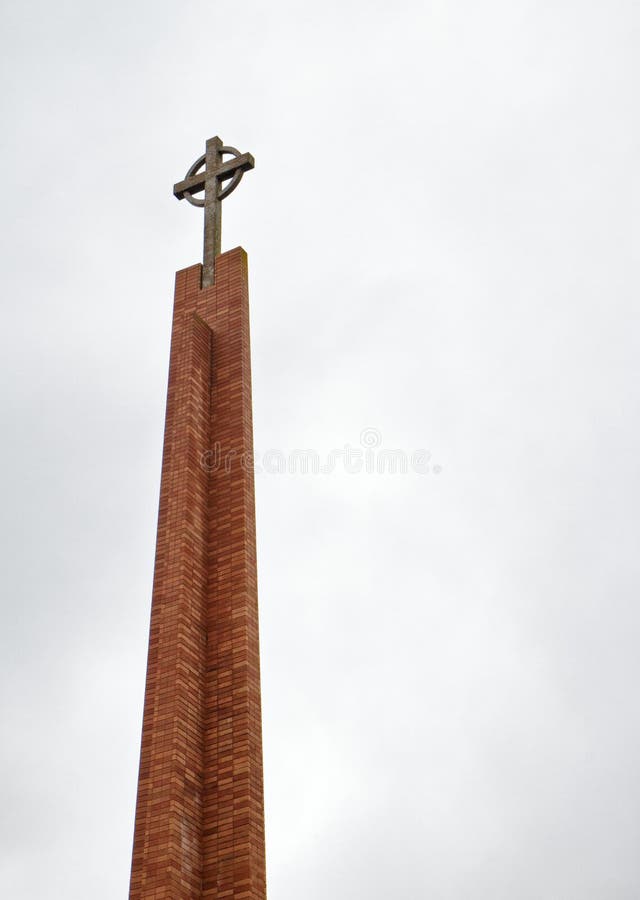 Cross brick tower stock image. Image of religious, tower - 17199089