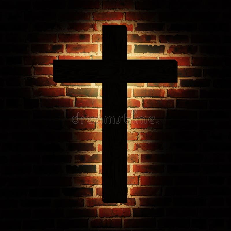 Cross brick stock image. Image of messiah, copy, christ - 44366123