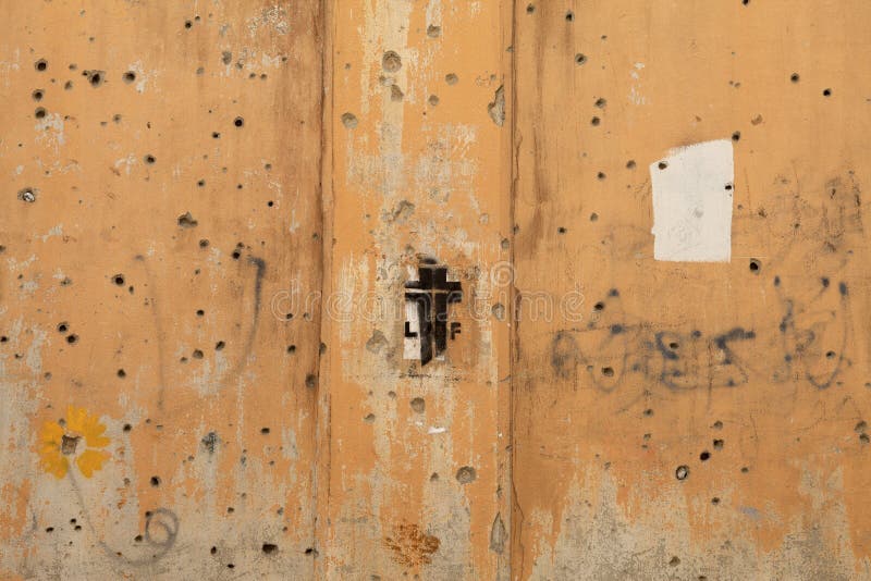 Cross with Bullet Hole stock image. Image of bullet, evening - 93901651