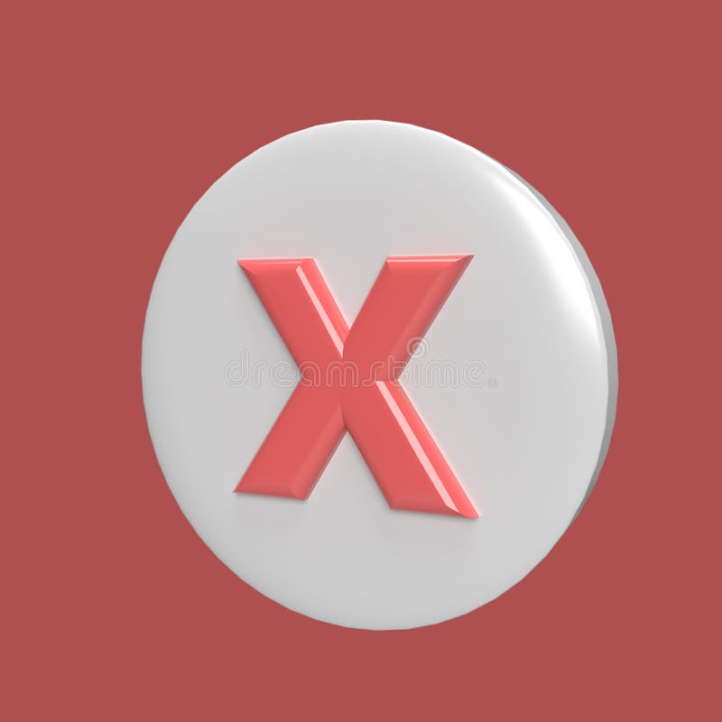 Cross Cartoon Style. 3d Render Illustration Stock Illustration ...