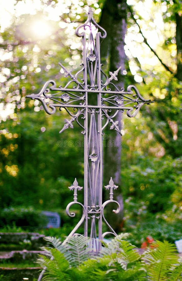 Cross on a cemetery stock photo. Image of death, eternity - 25669912