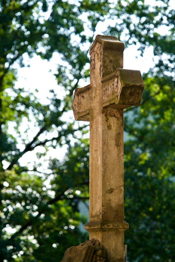 Cross on a cemetery stock image. Image of dead, symbol - 126268593