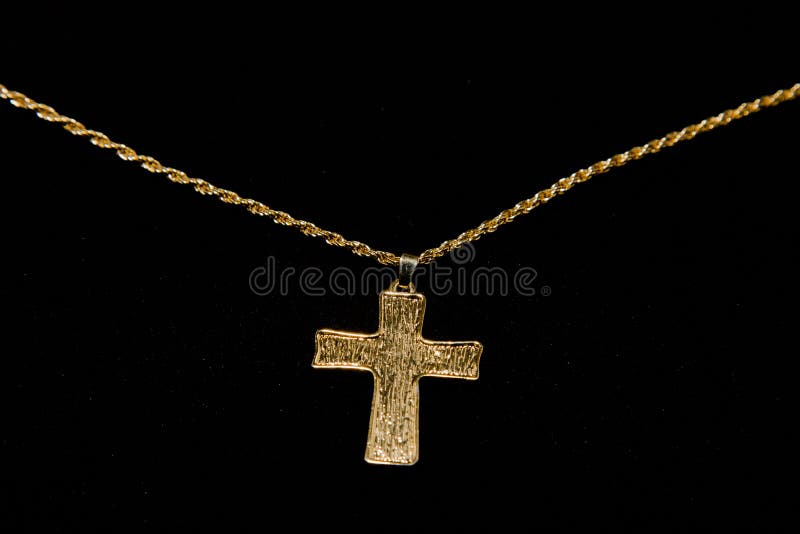 295 Gold Cross Chain Black Background Stock Photos - Free & Royalty ...
