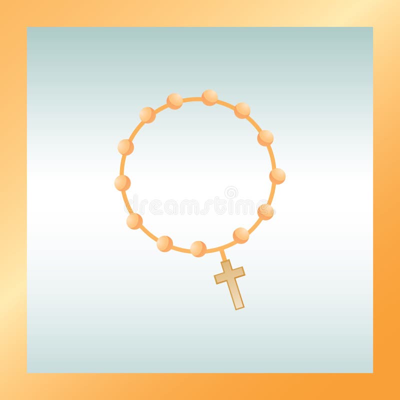 Cross and chain stock vector. Illustration of isolated - 38094329