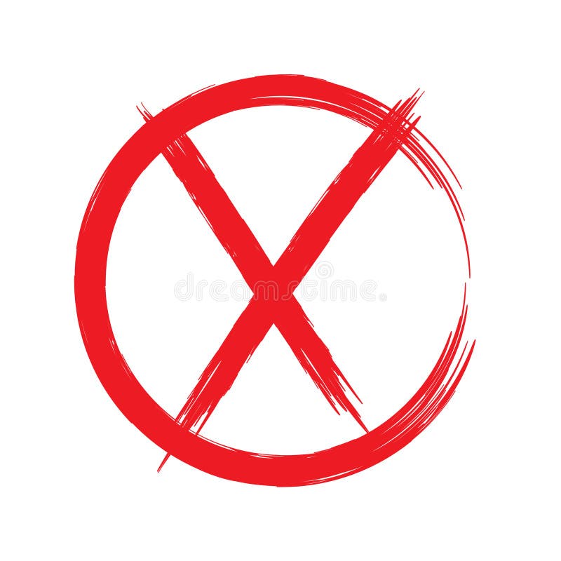Cross Check Mark Design stock vector. Illustration of design - 136550532