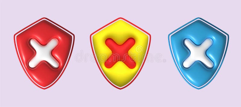 Cross Check Mark Icon Button and No or Wrong Symbol on Reject Cancel ...