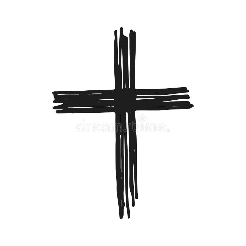 Cross Christian Vector Sketch Isolated Stock Vector - Illustration of ...