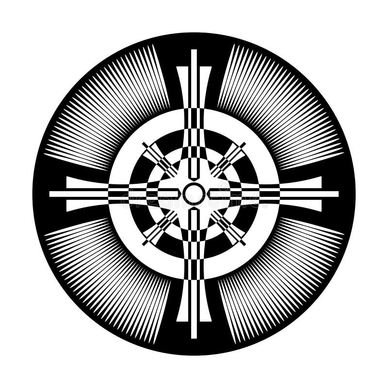 Cross, Circle and Square Design Elements. Stock Vector - Illustration ...